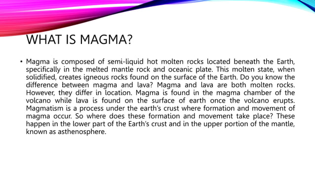 Magmatism.pptx | Geology | Science
