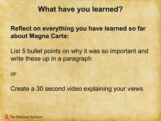 Magna Carta lesson 1 | PPT | Homework and Study | Education