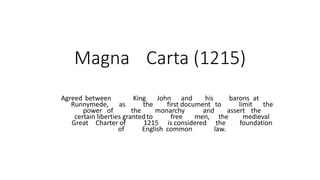 Magna carta The four surviving original copies of Magna Cart.pptx