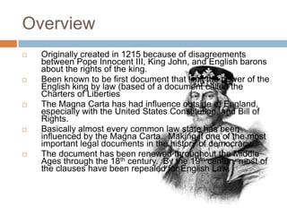 Magna carta 1215 | PPTX