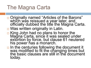 Magna carta 1215 | PPTX