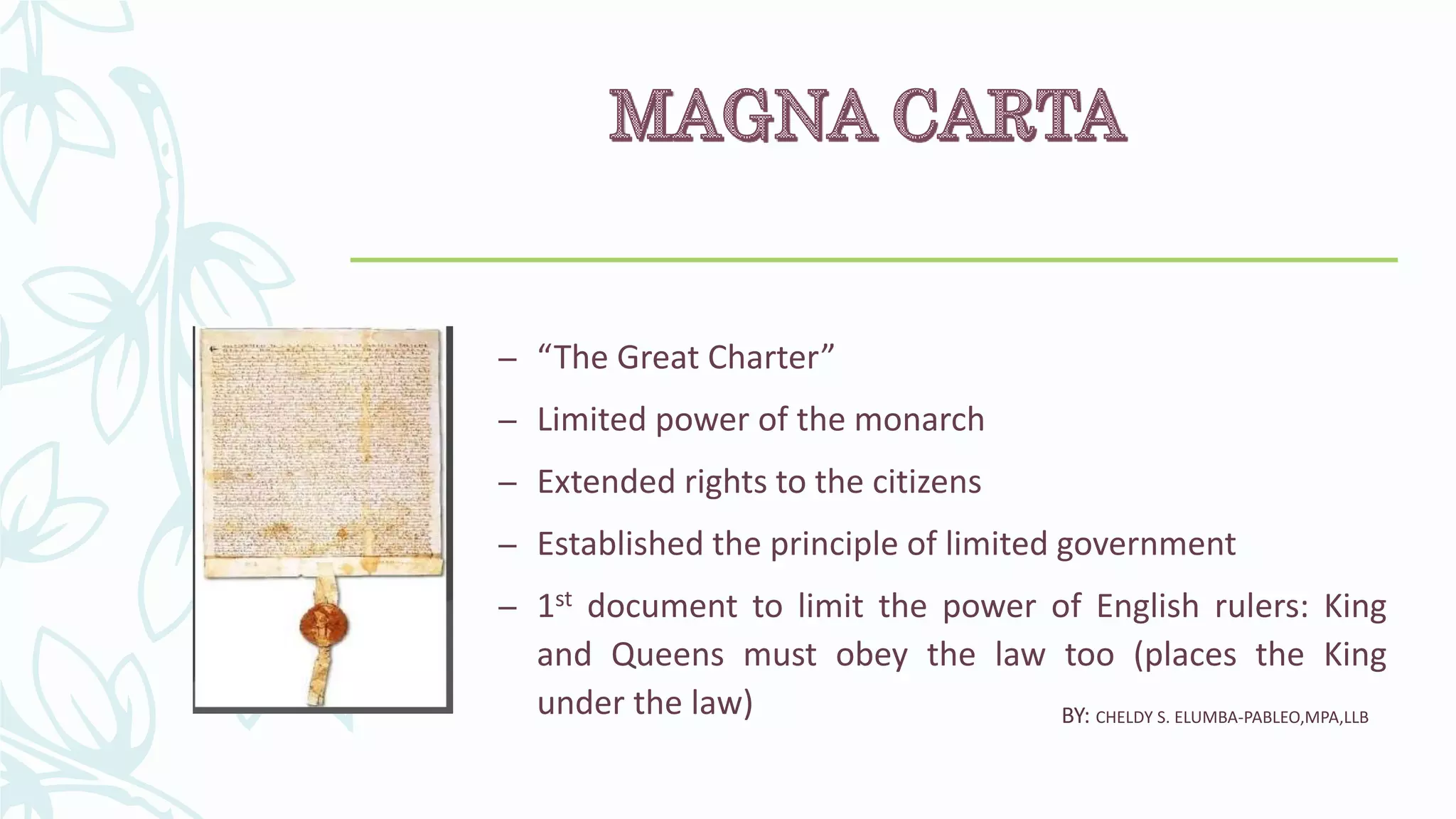 Magna carta (1215) | PPT