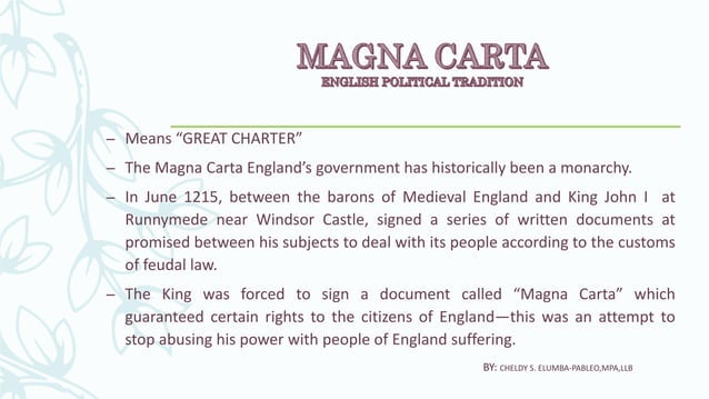 Magna carta (1215) | PPT