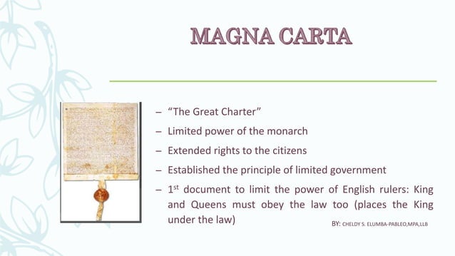 Magna carta (1215) | PPT