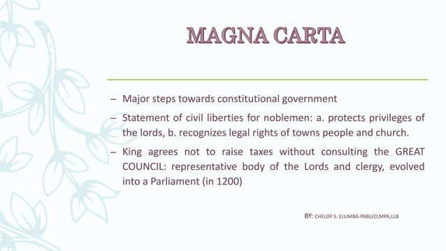 Magna carta (1215) | PPT