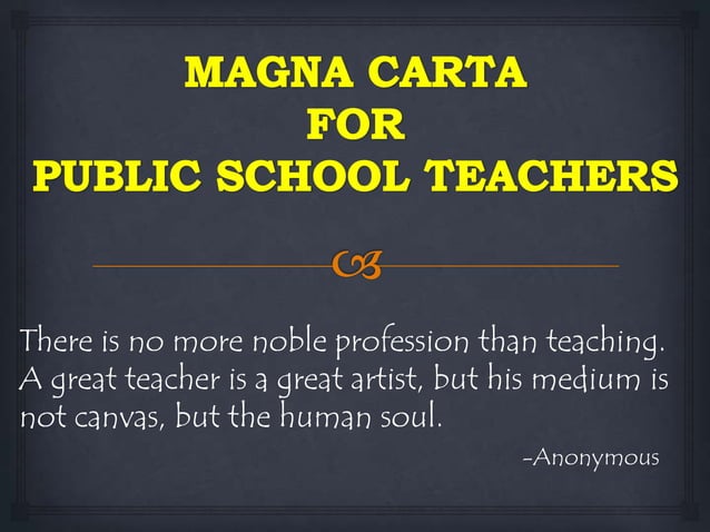 Magna Carta For Public School Teachers | PPTX