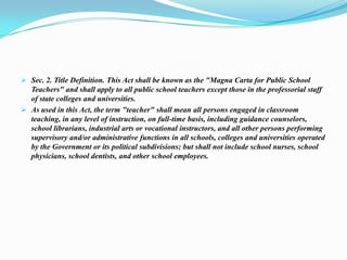 Magna carta for teachers | PPT