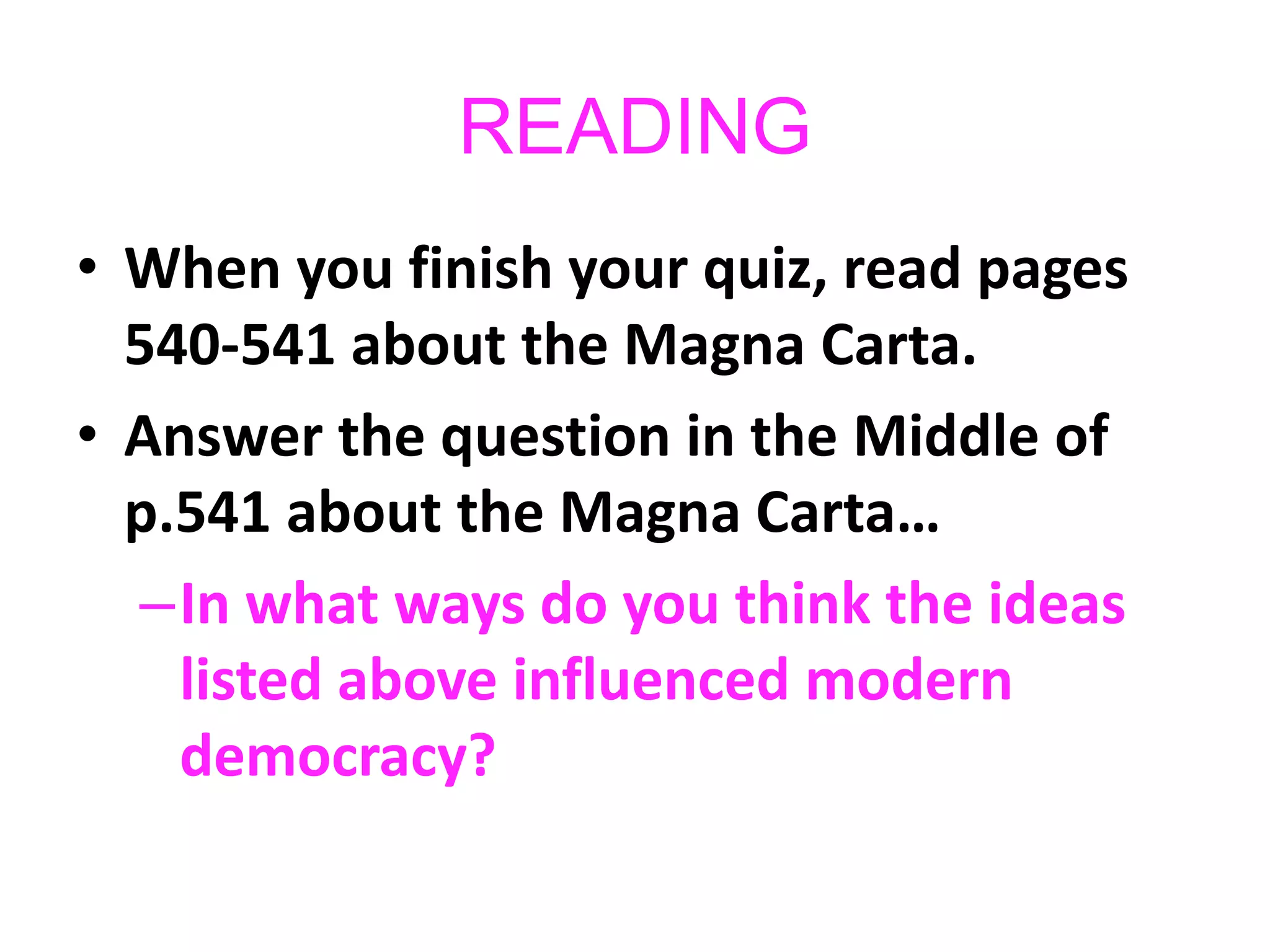 Magna carta lesson | PPTX