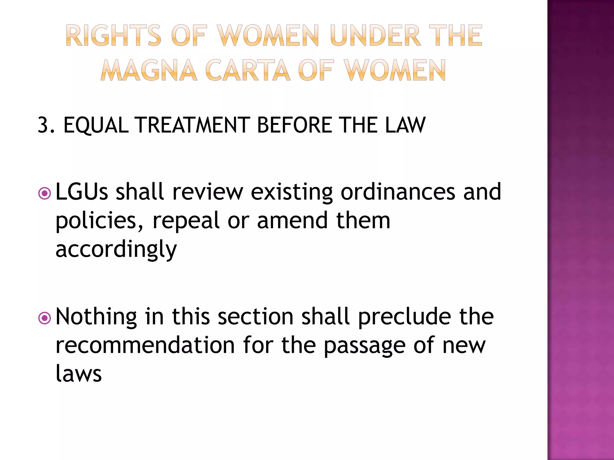 Magna carta of women | PPTX