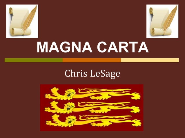 Magna carta ppt | PPTX | Law