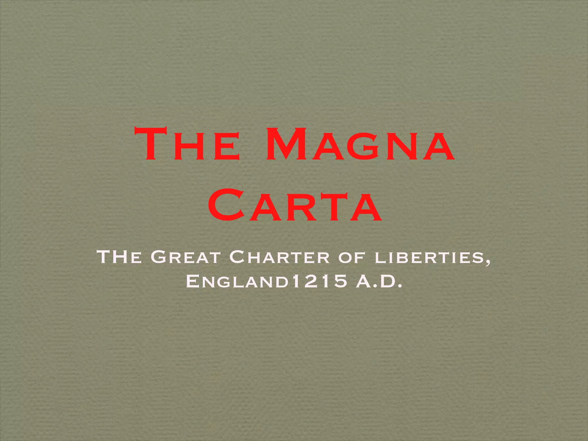 Magna carta slideshow | PPT | Christianity | Religion & Spirituality