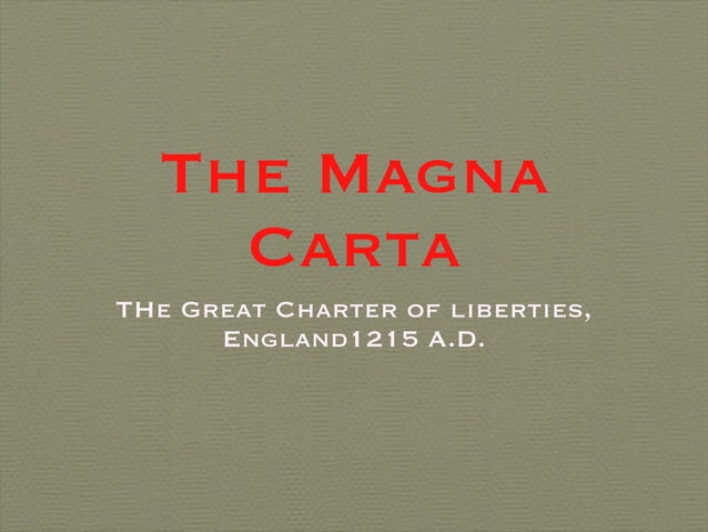 Magna carta slideshow | PPT