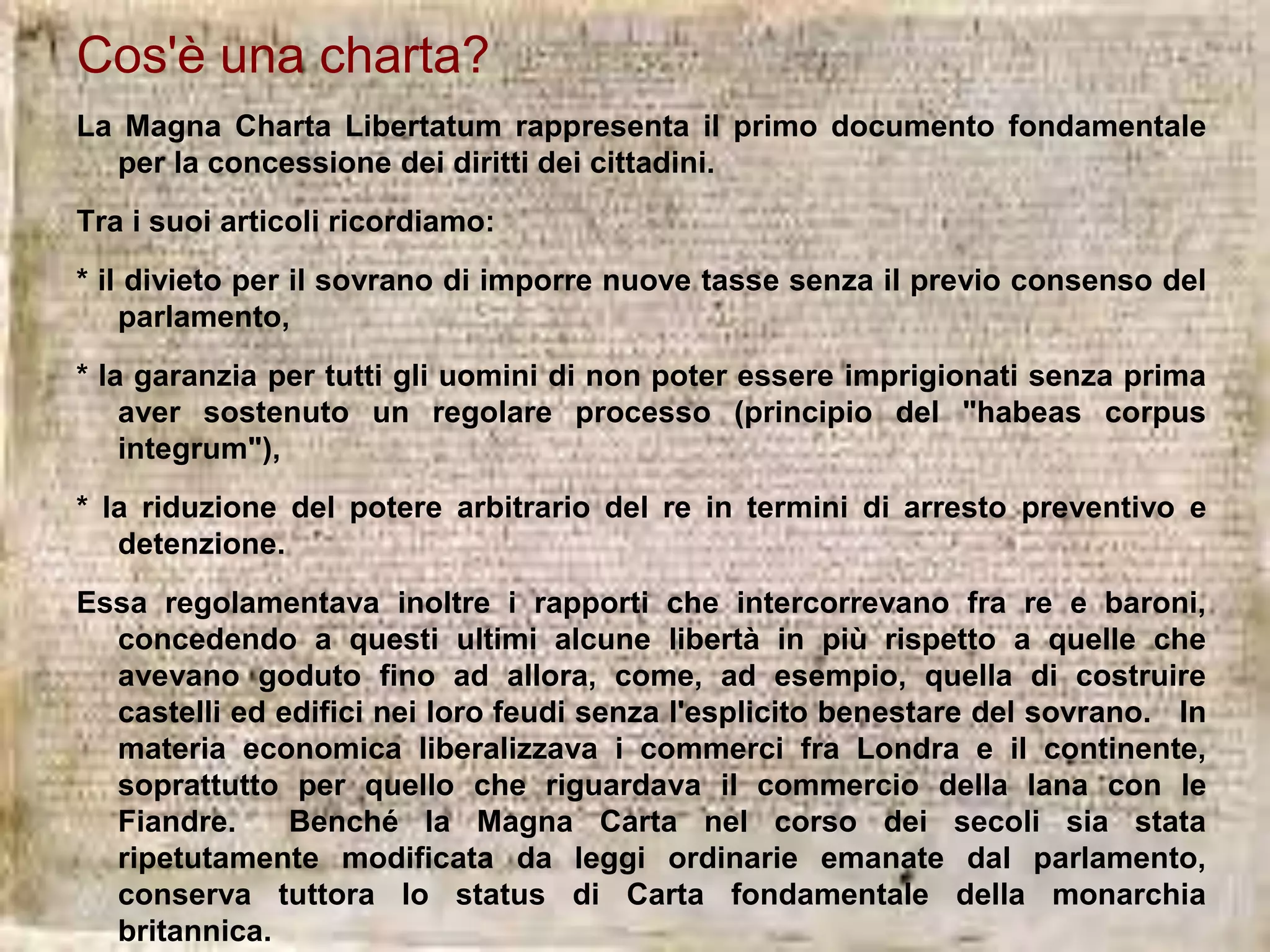 La Magna Charta venduta all'asta. | PPTX