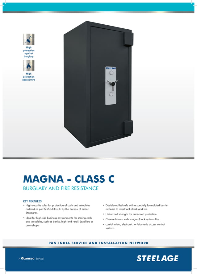 Magna Class C High Security Safes Certified by BIS.pdf | Home Security ...