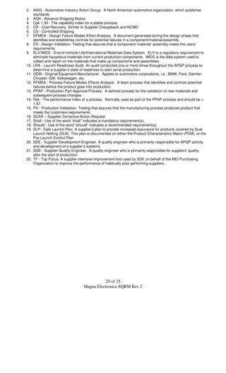 Magna supplier quality_requirements_manual_rev2 | PDF