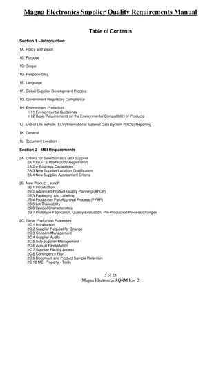 Magna supplier quality_requirements_manual_rev2 | PDF