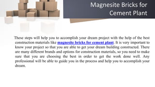 Magnesite bricks for cement plant | PDF