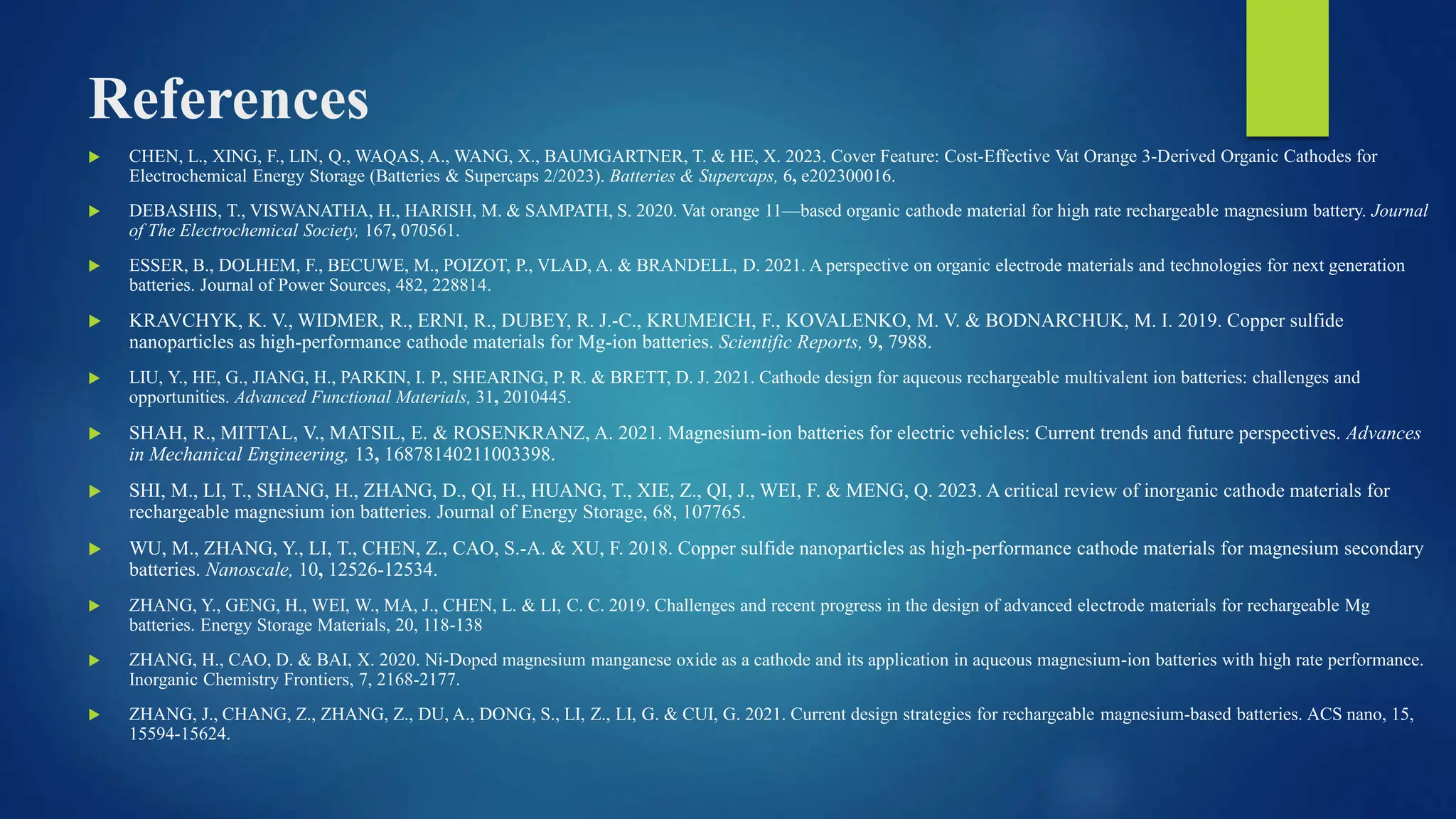 Batteries/ use of ions in batteries, Magnesium on batteries and their ...