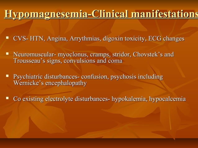 Magnesium and anaesthesia | PPT