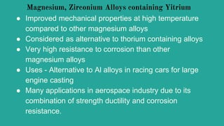 Magnesium and its alloys | PPTX