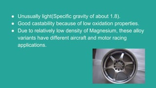 Magnesium and its alloys | PPTX