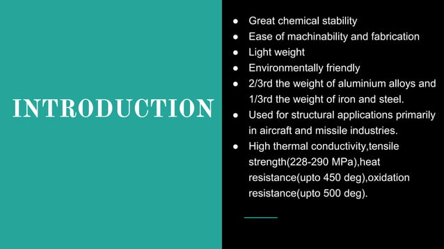 Magnesium and its alloys | PPTX | Chemistry | Science
