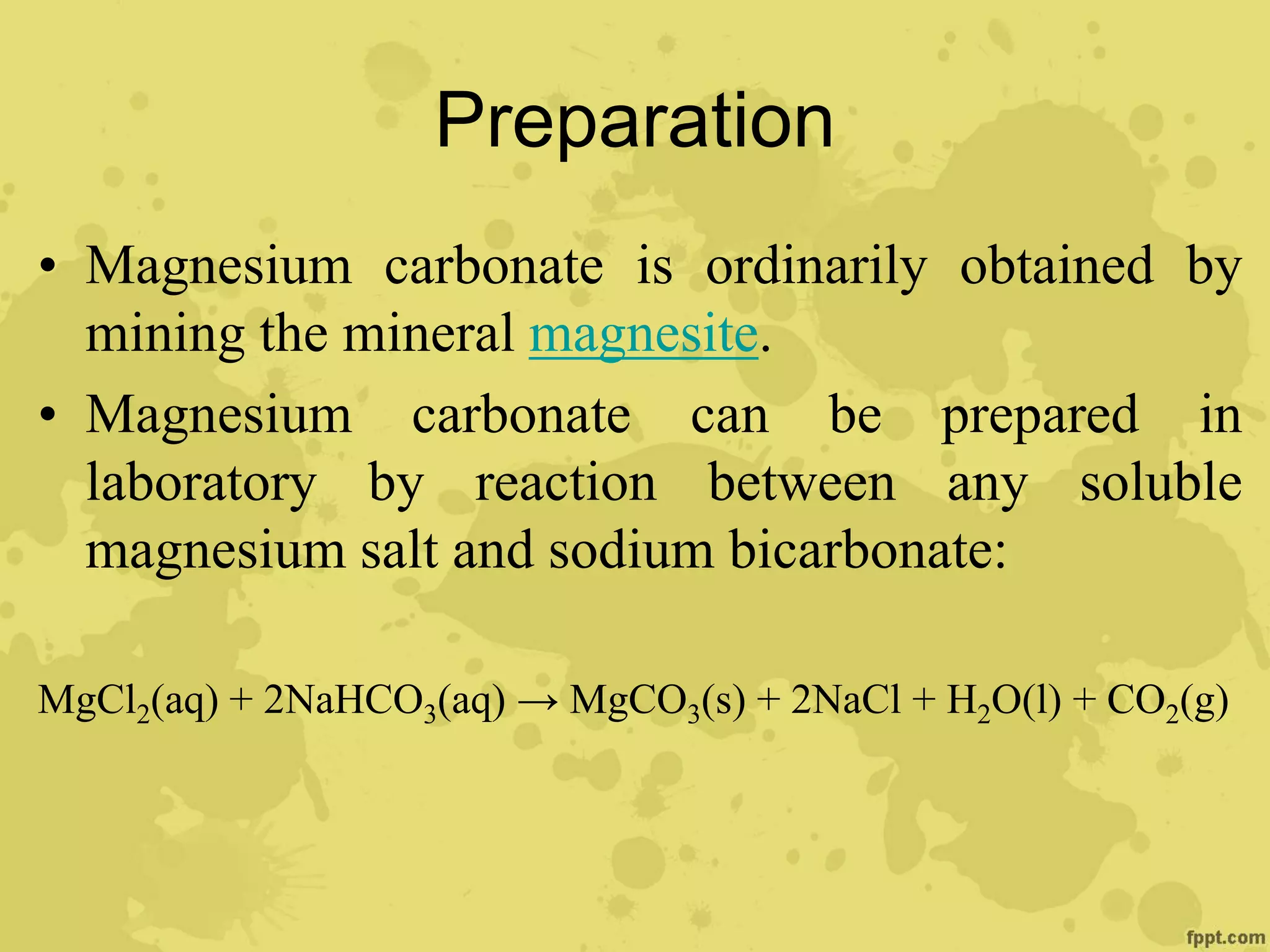 Magnesium carbonate | PDF
