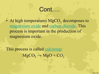 Magnesium carbonate | PDF