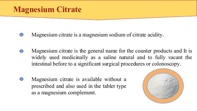 An Essential Information Of Magnesium Citrate