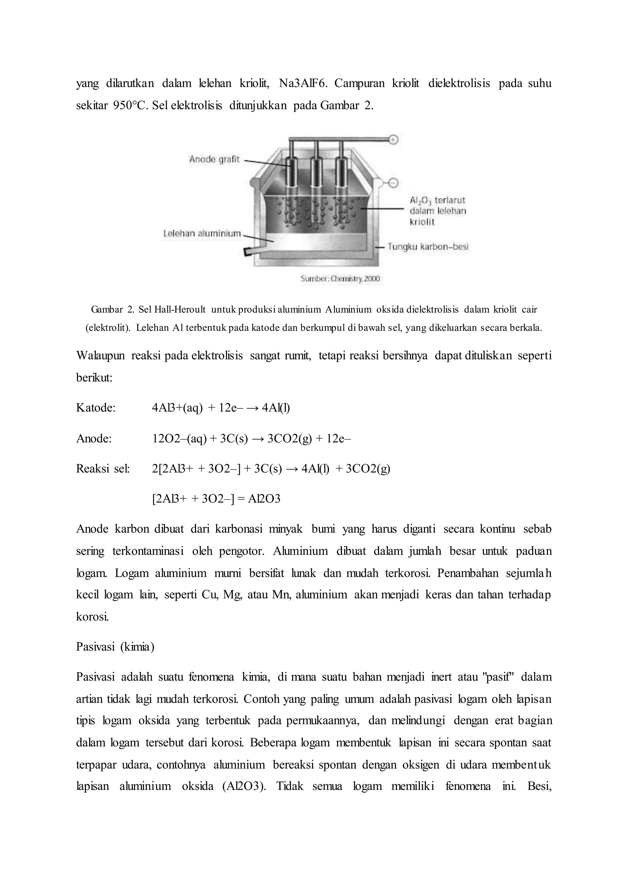 Magnesium diproduksi melalui elektrolisis lelehan mg cl2 | PDF