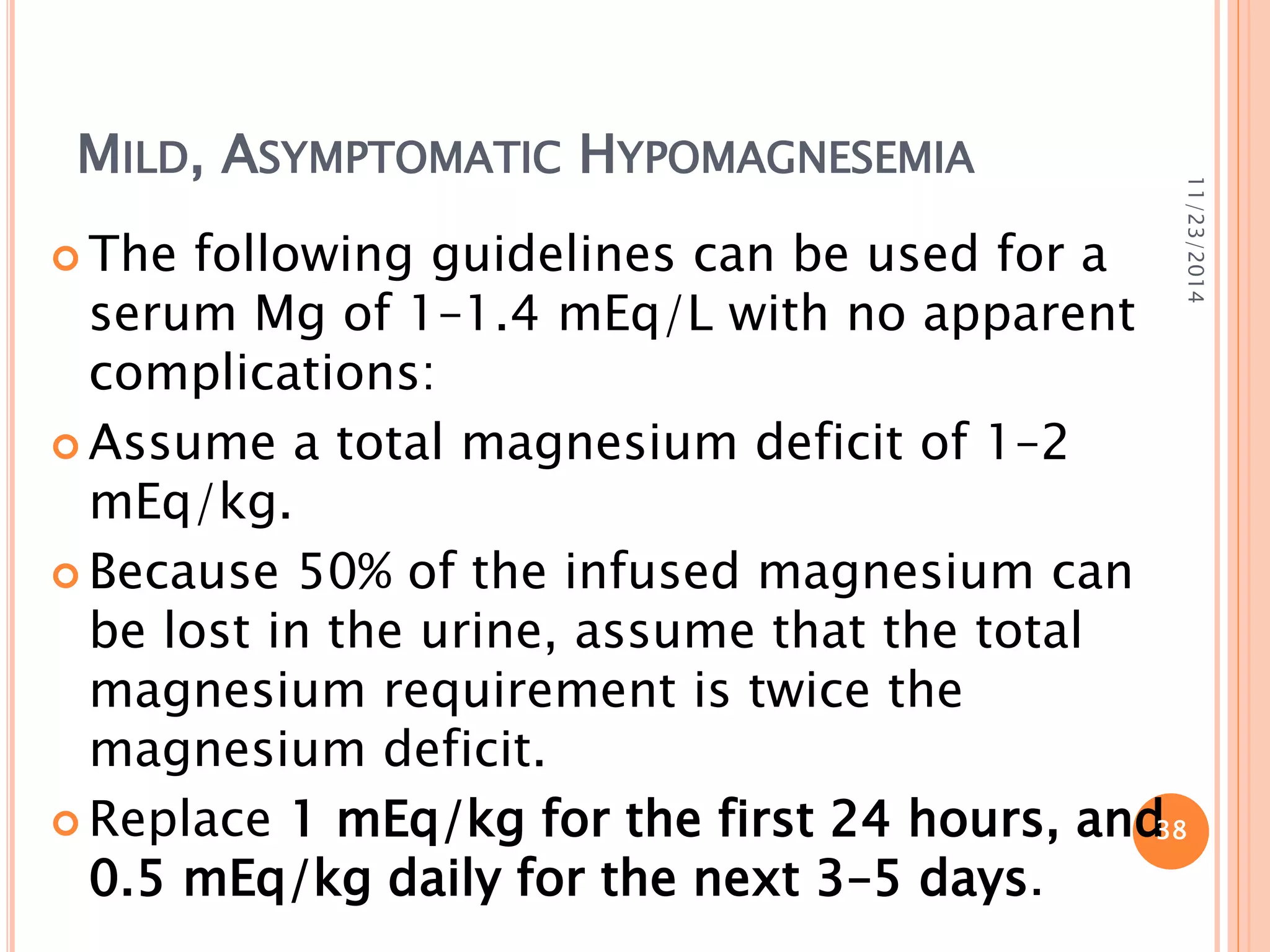 Magnesium disorder in critically ill patients | PPTX