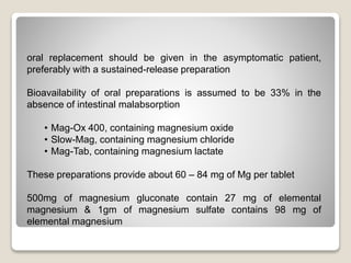 Magnesium disorders | PPTX