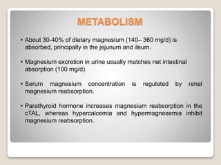 Magnesium disorders | PPTX