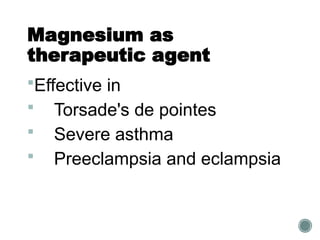 Magnesium Disorders Presentation hypo and hyper | PPTX