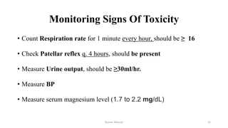 Magnesium sulfate during pregnancy | PPTX