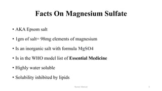 Magnesium sulfate during pregnancy | PPTX