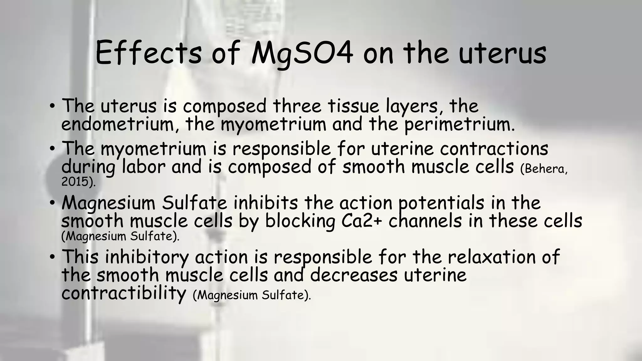 Magnesium sulfate use for preterm labor | PPTX