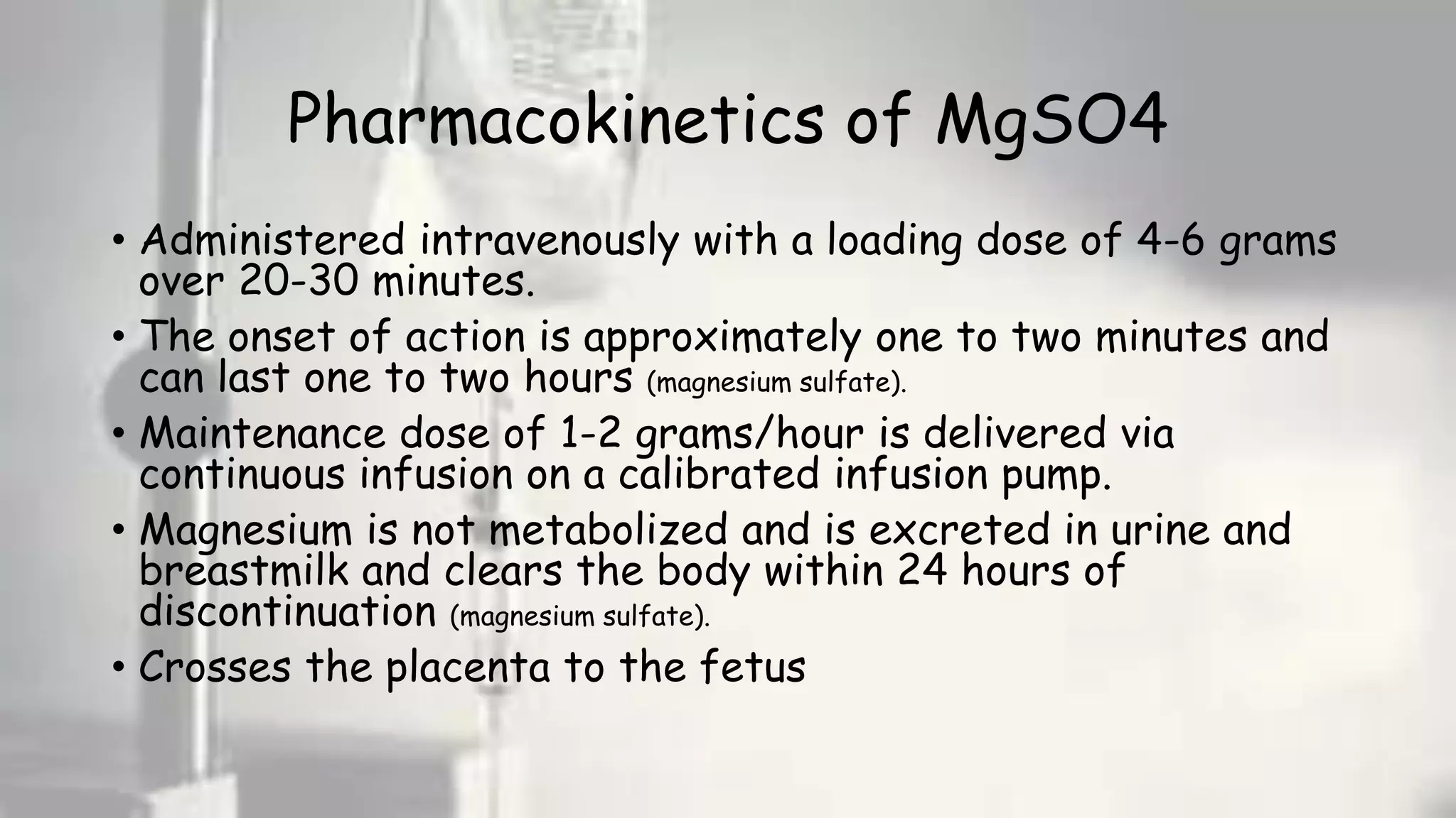 Magnesium sulfate use for preterm labor | PPTX