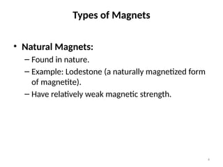 MAGNET, TYPE, PROPERTIES ,USE & MATERIAL | PPT