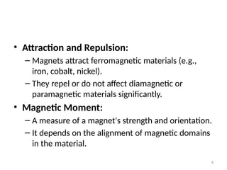 MAGNET, TYPE, PROPERTIES ,USE & MATERIAL | PPTX