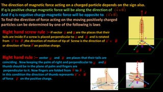 Lorentz Force Magnetic Force on a moving charge in uniform Electric and ...