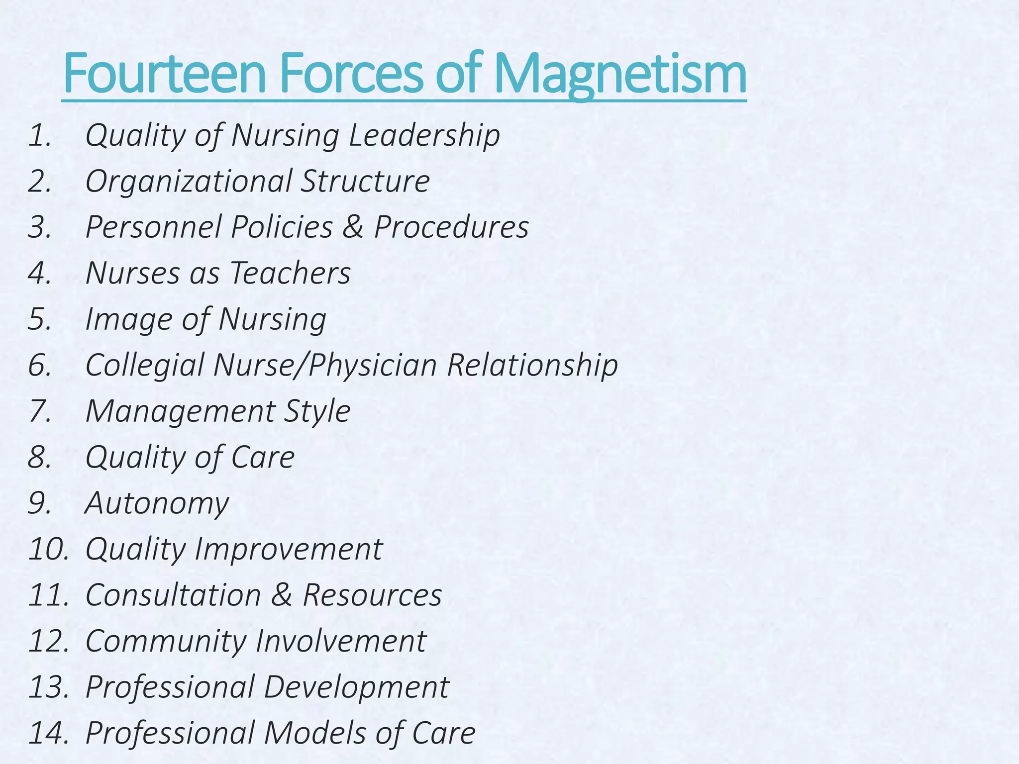 Magnet hospitals | PPTX