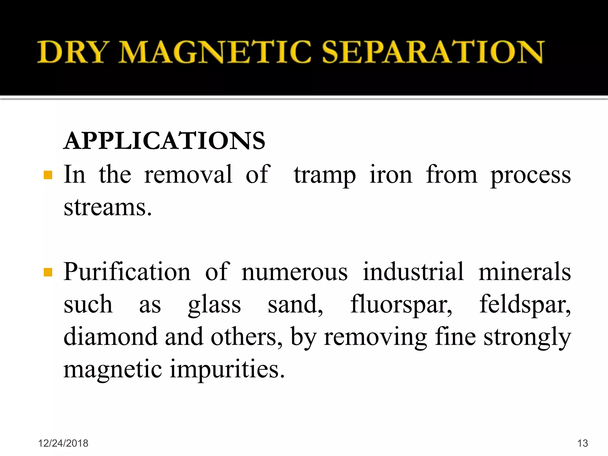 Magnetic separation | PPTX