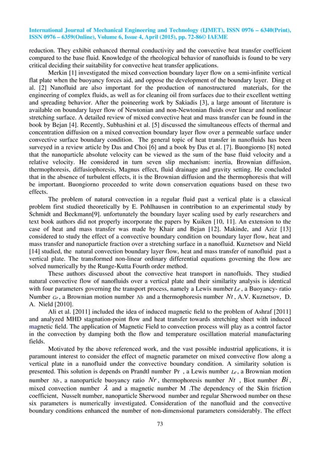 Magnetic Field Effect On Mixed Convection Flow In A Nanofluid Under