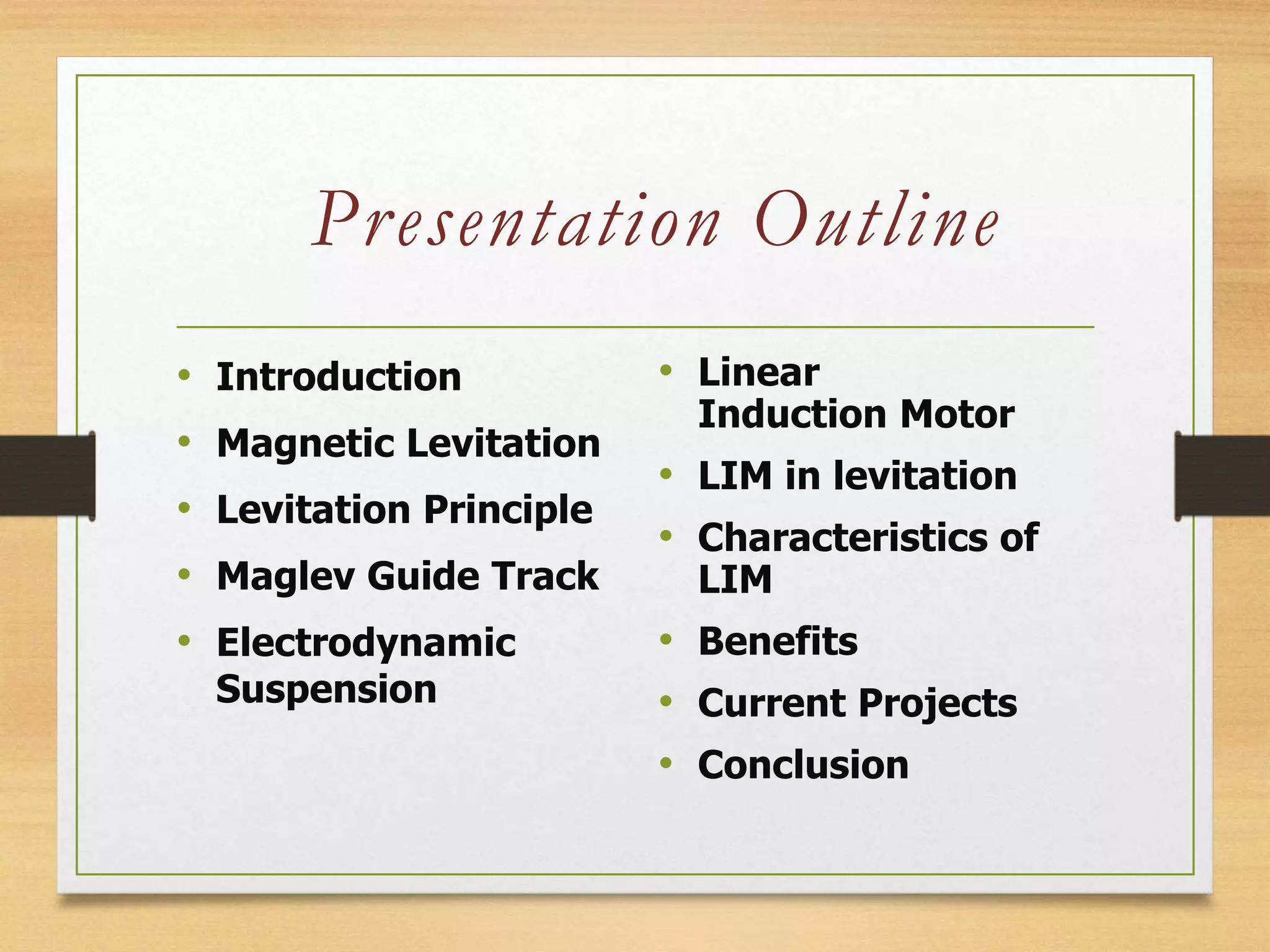 Magnetic levitation | PPTX