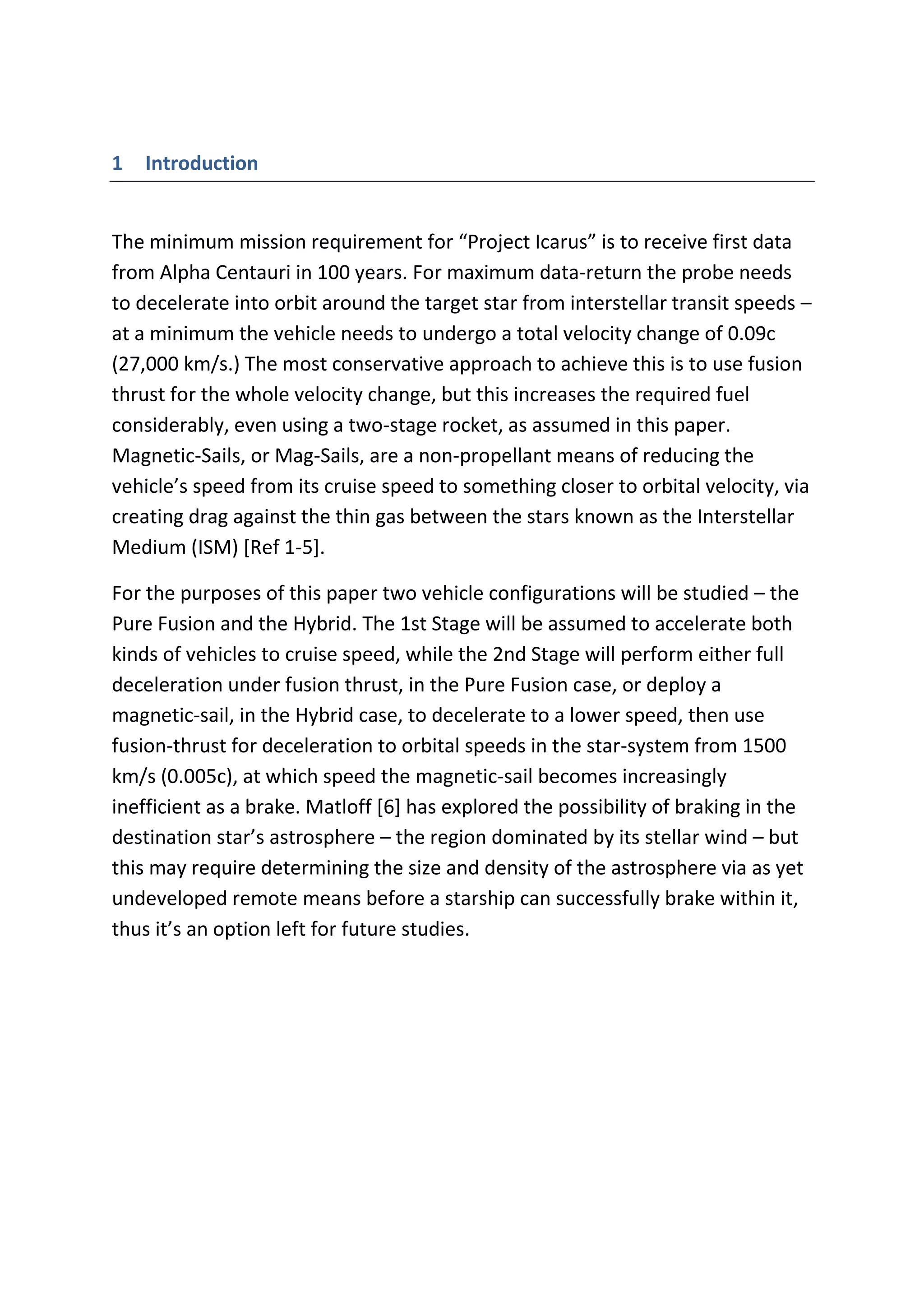 Magnetic sail braking vs two-stage fusion rockets | PDF