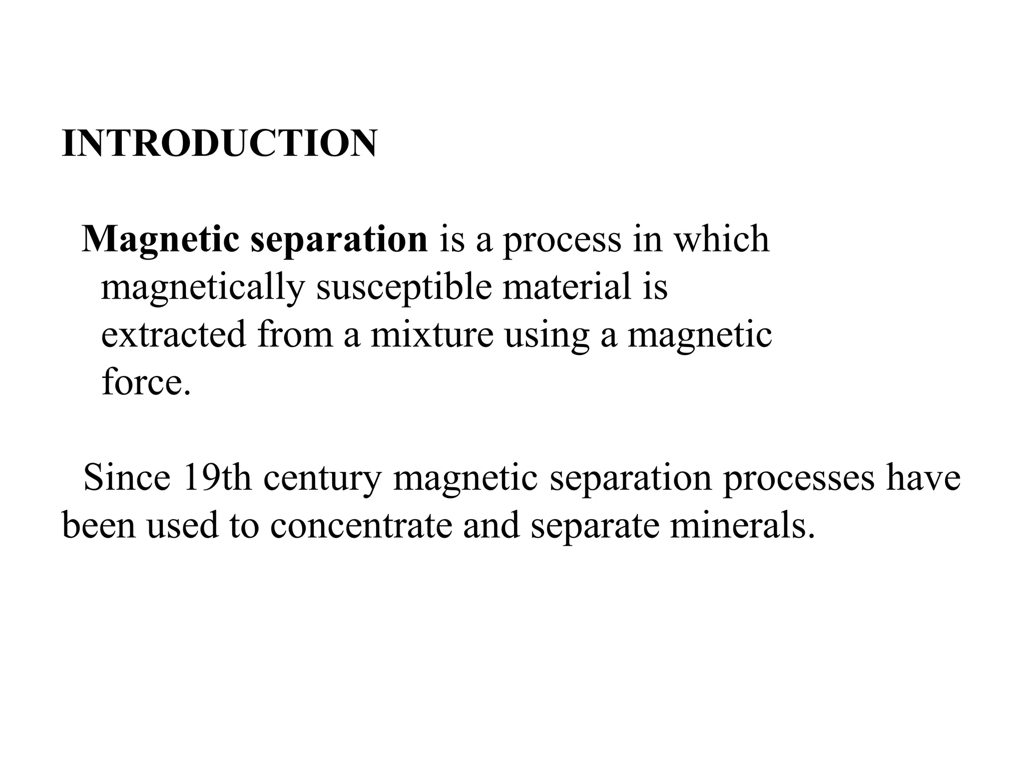 Magnetic separation | PPT