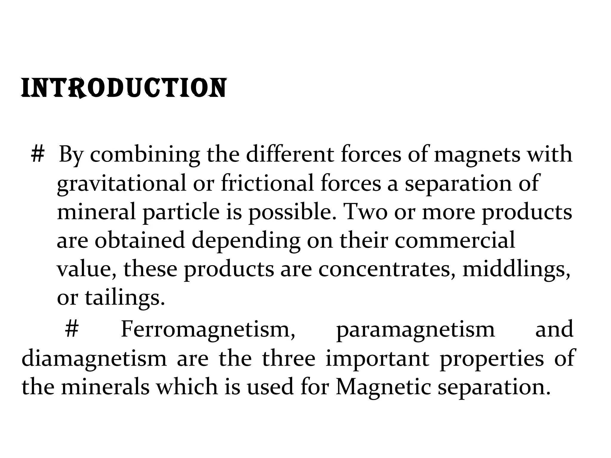 Magnetic separation | PPT