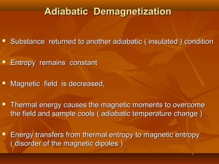 Magnetic and nuclear cooling | PPT