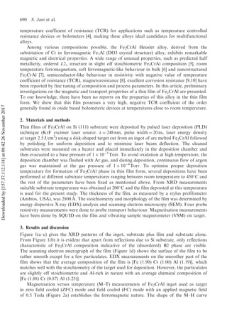 Magnetic and transport properties in thin film of fe2 cral | PDF